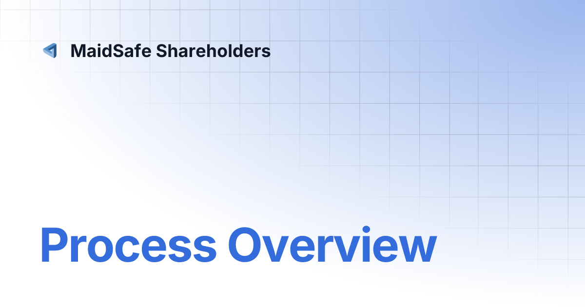 Process Overview | MaidSafe Shareholders
